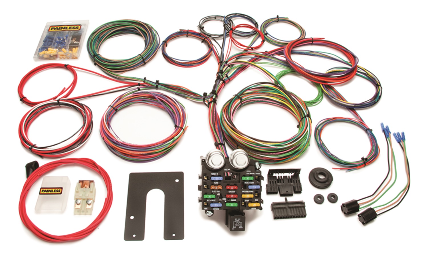 Painless Wiring 10104 21 Circuit Classic Customizable Pickup Chassis ...