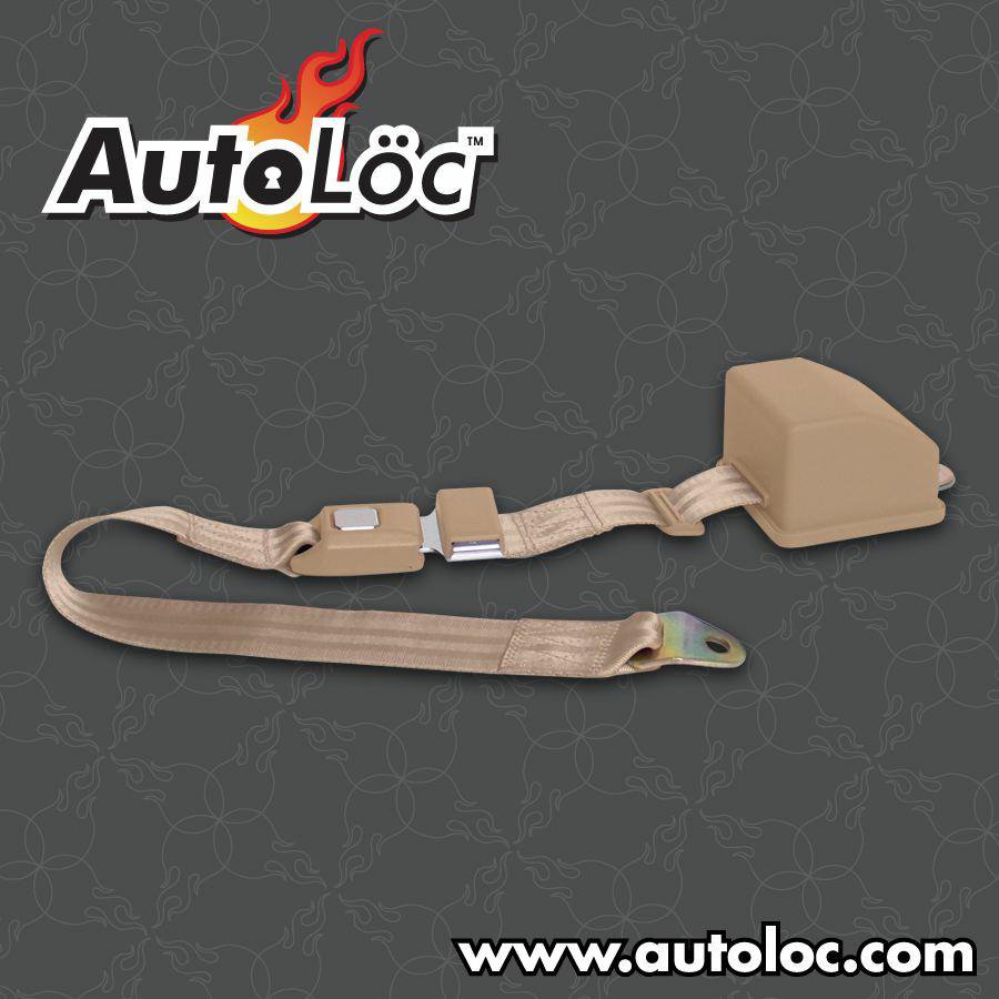 Autoloc 11270 2-Point Retractable Tan Lap Seat Belt | Autoplicity