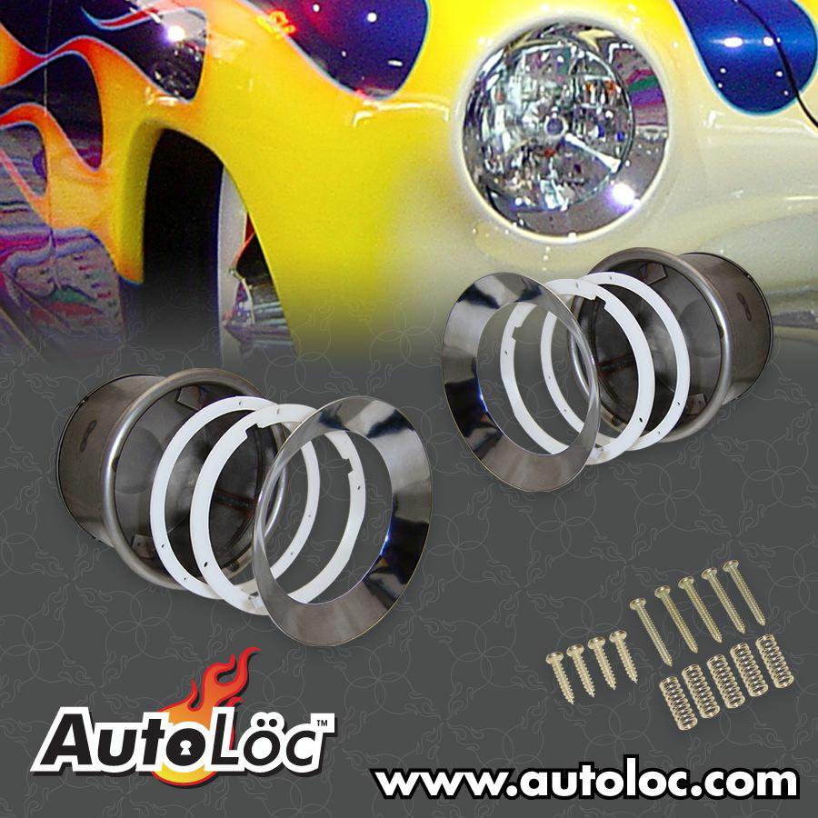 Autoloc 13103 Universal Frenched Headlight Kit (Pair) | Autoplicity