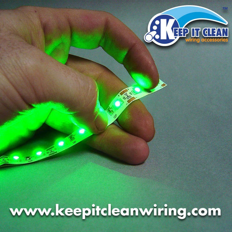 Keep It Clean Wiring 10276 Ultra Thin 12v Led Tape Green 10 Foot Roll ...