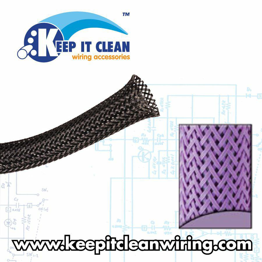 Keep It Clean Wiring 13344 3/8" Purple Ultra Wrap Wire Loom - 10 Feet ...