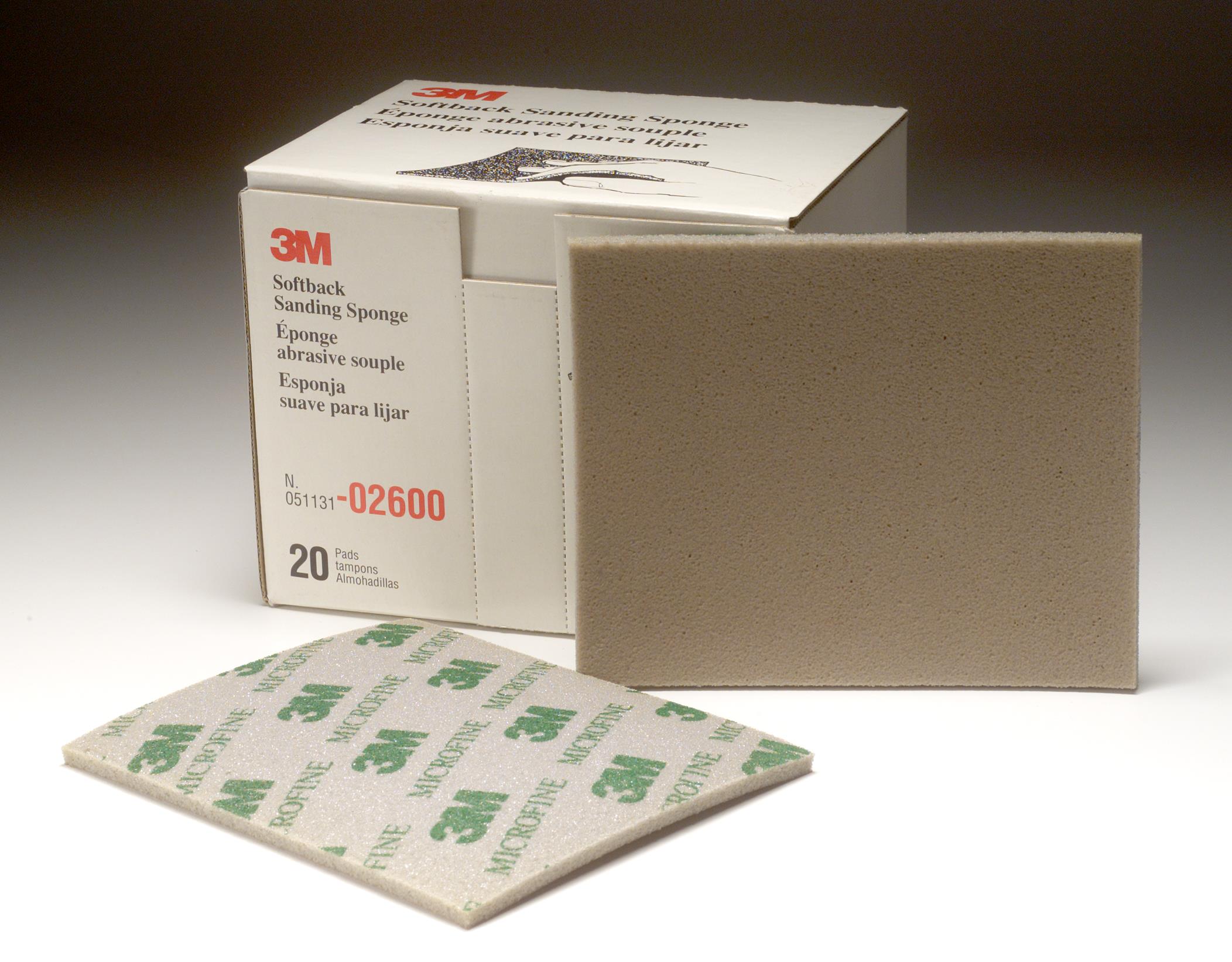 3M 02600 4-1/2" X 5-1/2" Microfine Softback Sanding Sponge | Autoplicity