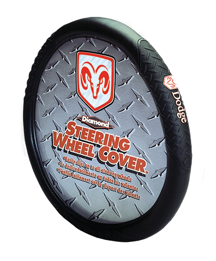 Plasticolor 6335 Dodge Diamond Plate Grip Style Steering Wheel Cover ...