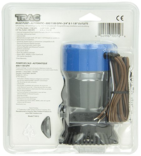 Trac Outdoor T10012 Automatic 800 / 1100 Gph Bilge Pump | Autoplicity