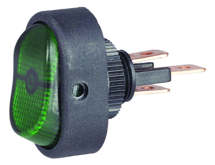 Hella H61923001 Spst Led Green Rocker Switch | Autoplicity