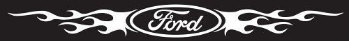 Chroma Graphics 3703 Ford Logo W/flames - Windshield Decal | Autoplicity