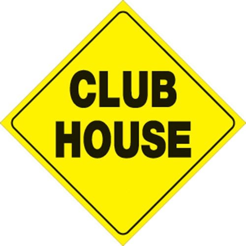Voss Signs 452 CH YR Yellow Plastic Reflective Sign 12" - Club House ...