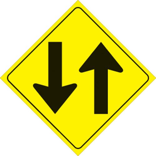 Voss Signs 420 TW YR Yellow Plastic Reflective Sign 12" - Two Way ...