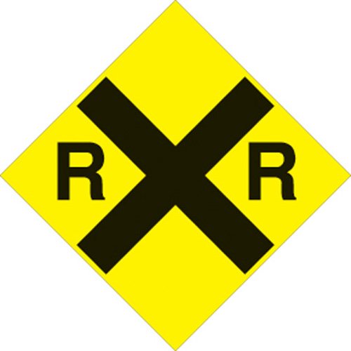Voss Signs 489 RR YR Yellow Plastic Reflective Sign 12" - Railroad ...