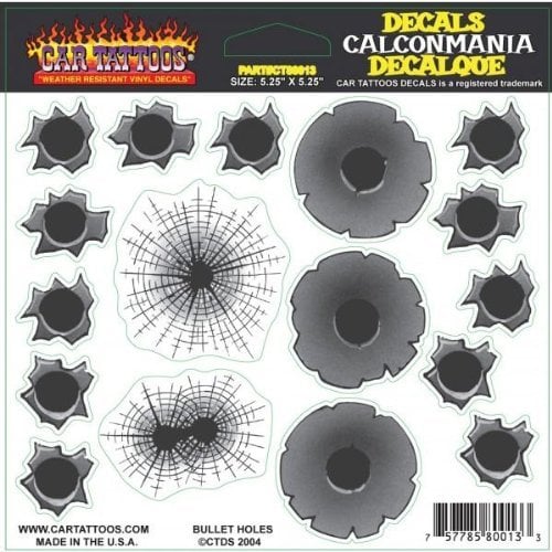 Lethal Threat CT80013 Lethal Threat Bullet Holes Decal CT80013 ...