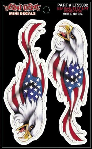 Lethal Threat LT55002 Lethal Threat USA Eagle Left and Right Decal LT55002 | Autoplicity