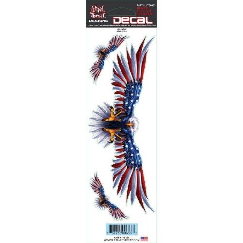 Lethal Threat LT00633 Lethal Threat Decals LT00633 USA EAGLE 3X10 4/PK | Autoplicity