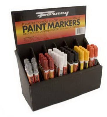 Forney Welding 70816 48piece Paint Marker Display 6ea 70824 70825 8ea ...