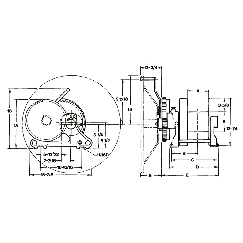Wintech HM8 Winch Hand-Spur Gear 5tn | Autoplicity