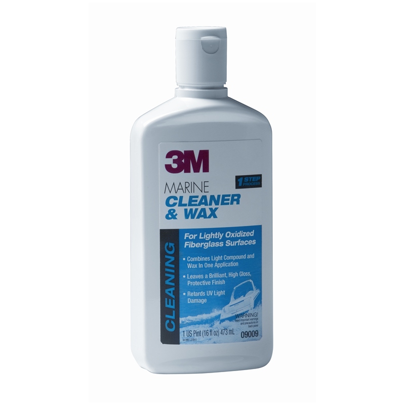 3M 09009 Marine 1-Step Cleaner & Wax, Pint | Autoplicity