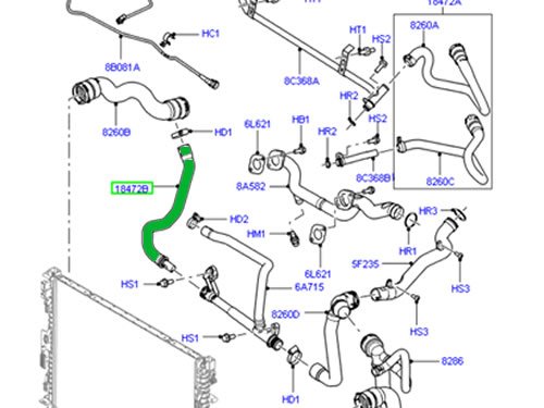 Genuine Land Rover LR005566 Radiator Hose | Autoplicity