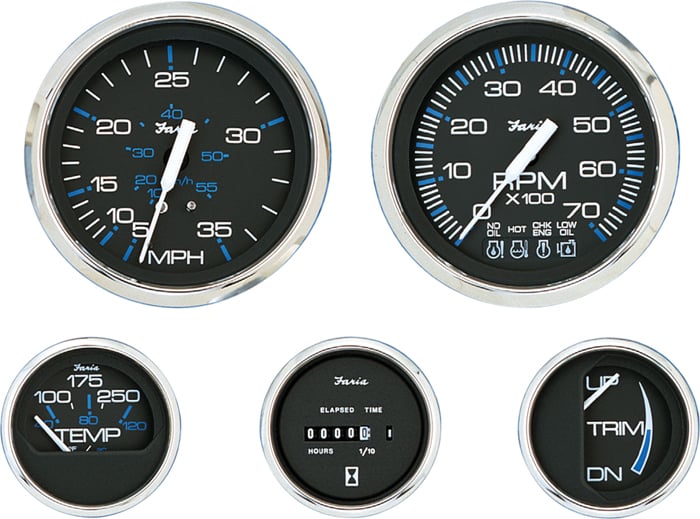 Faria Instruments 13751 FARIA CHESAPEAKE BLACK 2" DEPTH SOUNDER W/ IN ...