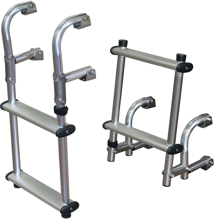 Jif Marine EPU2 Compact 2-Step Transom Ladder Aluminum | Autoplicity