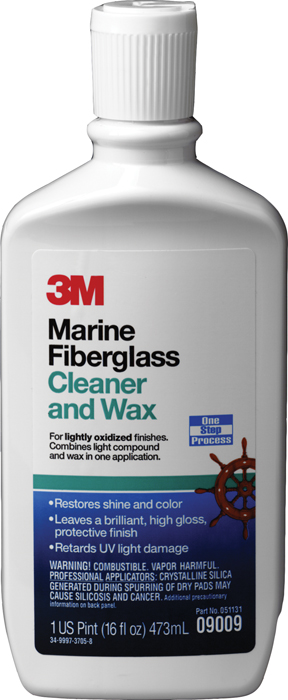 3M 09009 Marine 1-Step Cleaner & Wax, Pint | Autoplicity