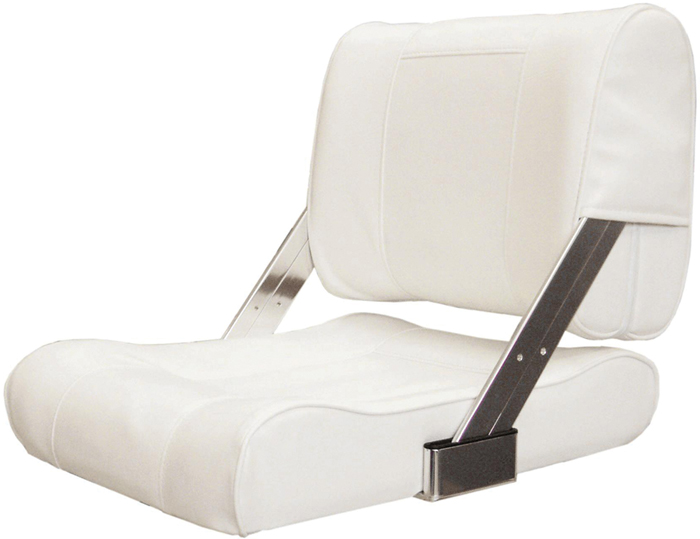 Springfield Marine 1042046 Flip Back Chair,w/slide,white | Autoplicity
