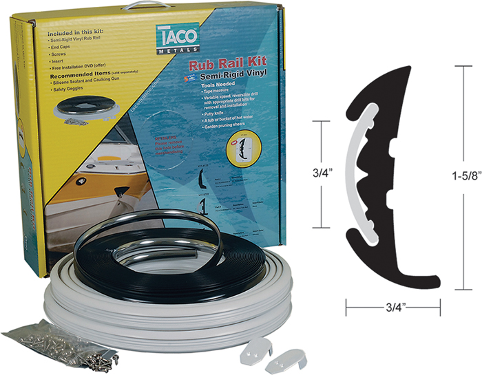 Taco Metals V11-9811WCM70-2 Rub Rail Kit W/chr Insert 70' | Autoplicity