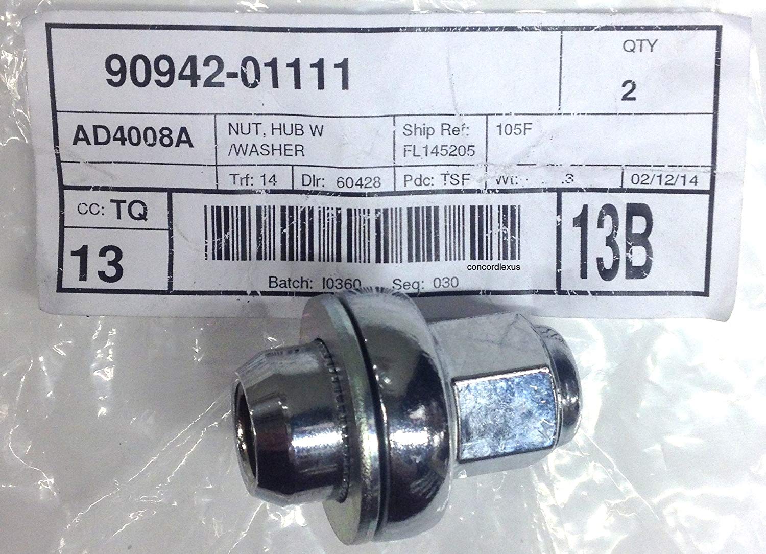 Genuine 90942-01111 Wheel Lug Nut | Autoplicity