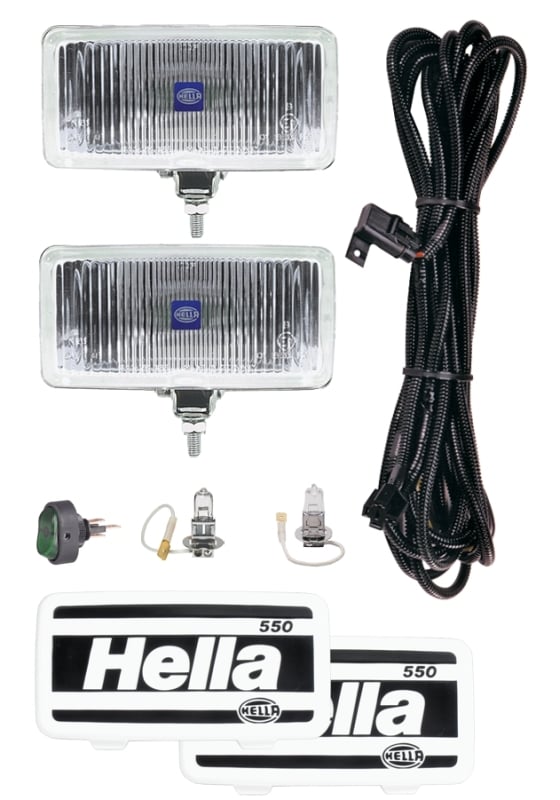Hella 005700901 550 Fog Lamp Kit Rectangle | Autoplicity