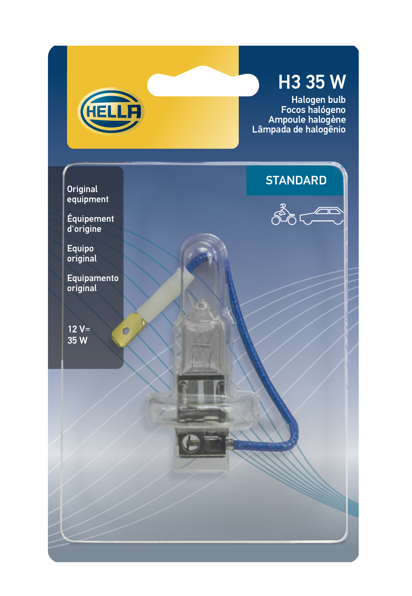 Hella H3 35WSB Bulb H3 12v 35w Pk22s T3.25 Sb | Autoplicity