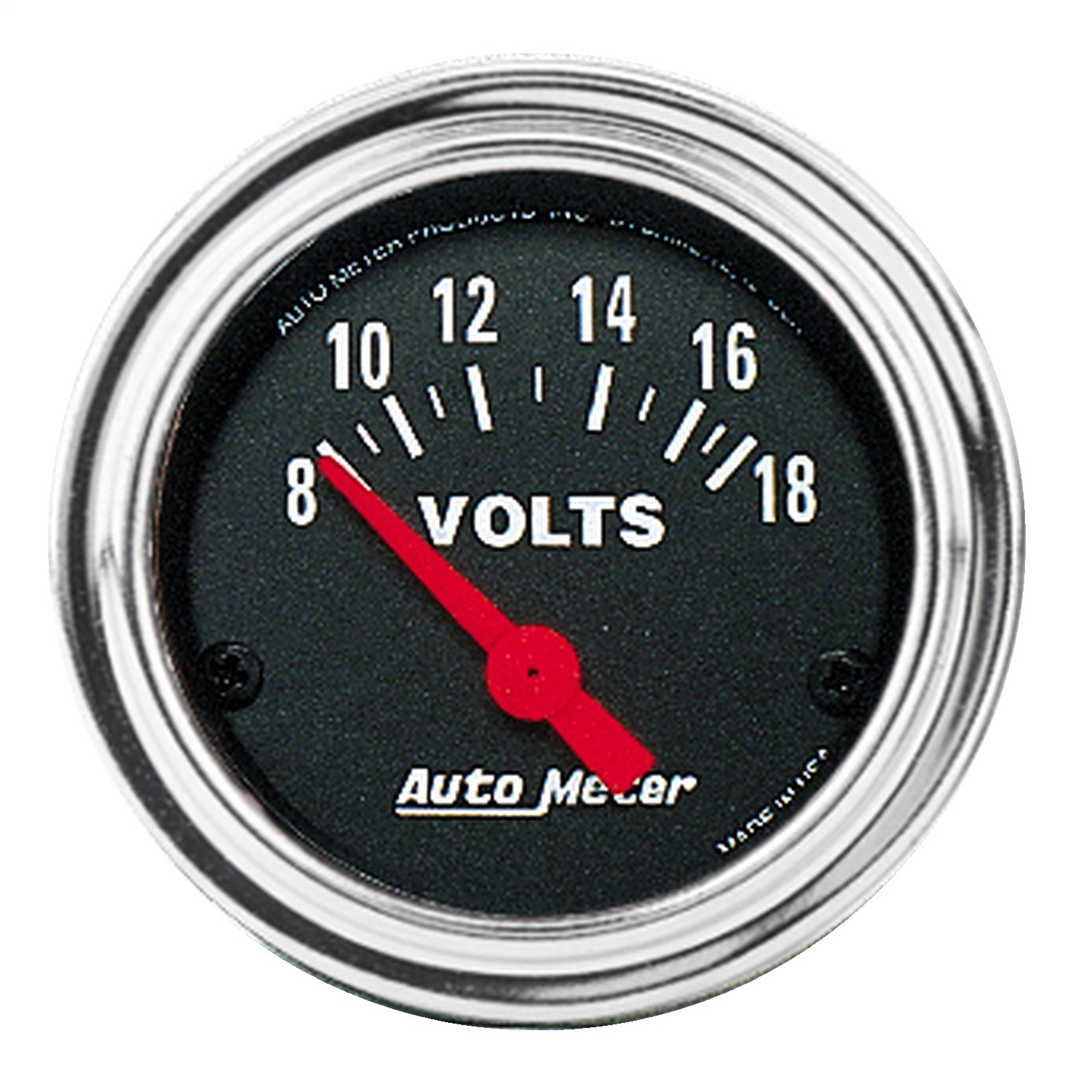 Auto Meter 2592 2-1/16" Voltmeter, 8-18v, Traditional Chrome | Autoplicity
