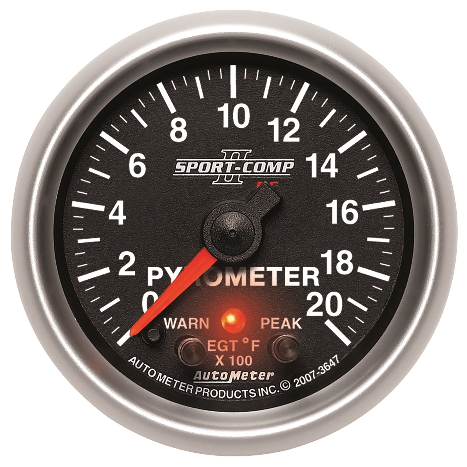 Auto Meter 3647 2-1/16" Pyrometer, 0-2000 °f, Sport-Comp Ii | Autoplicity