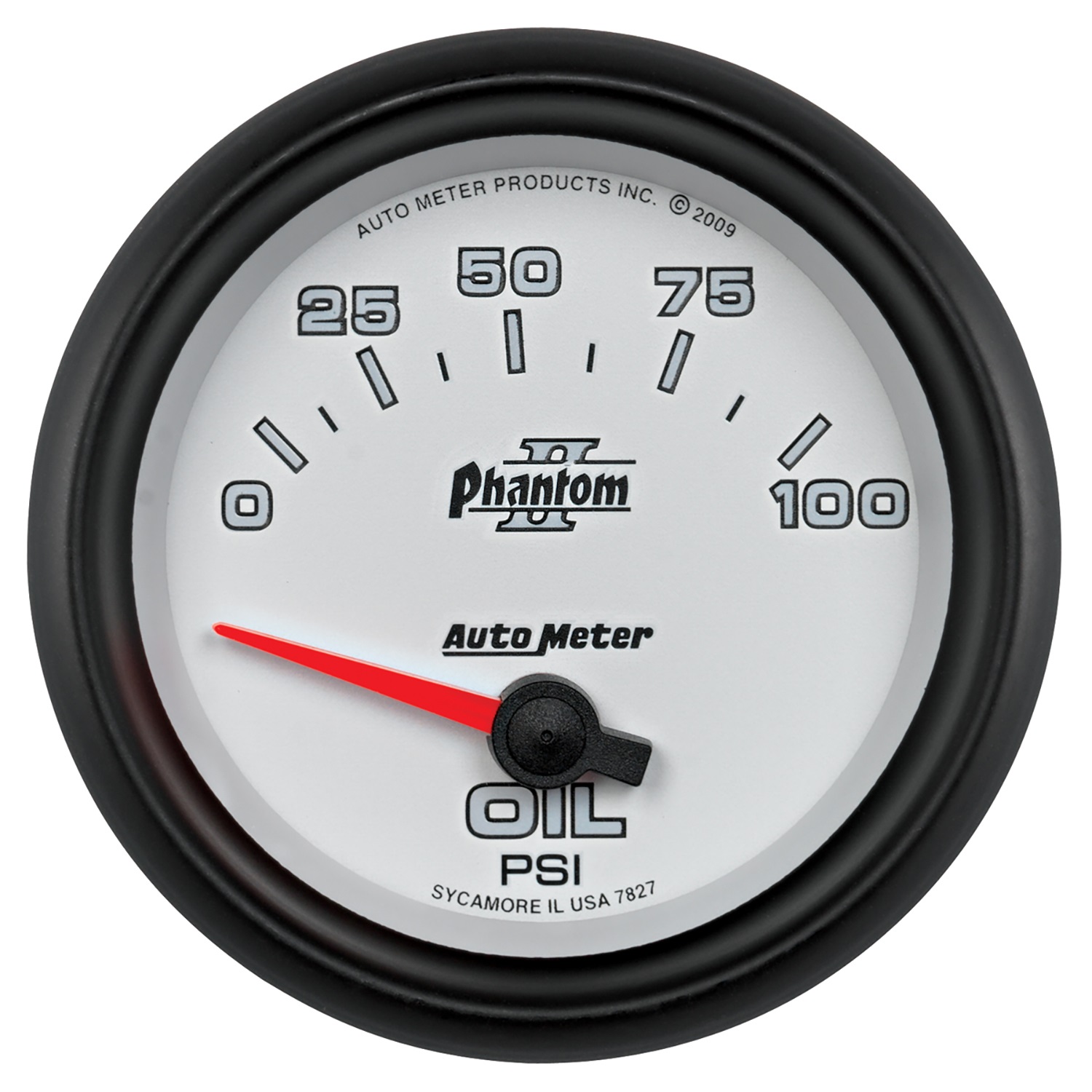 Auto Meter 7827 Phantom Ii Electric Oil Pressure Gauge; 2 5/8 In.; 0 ...