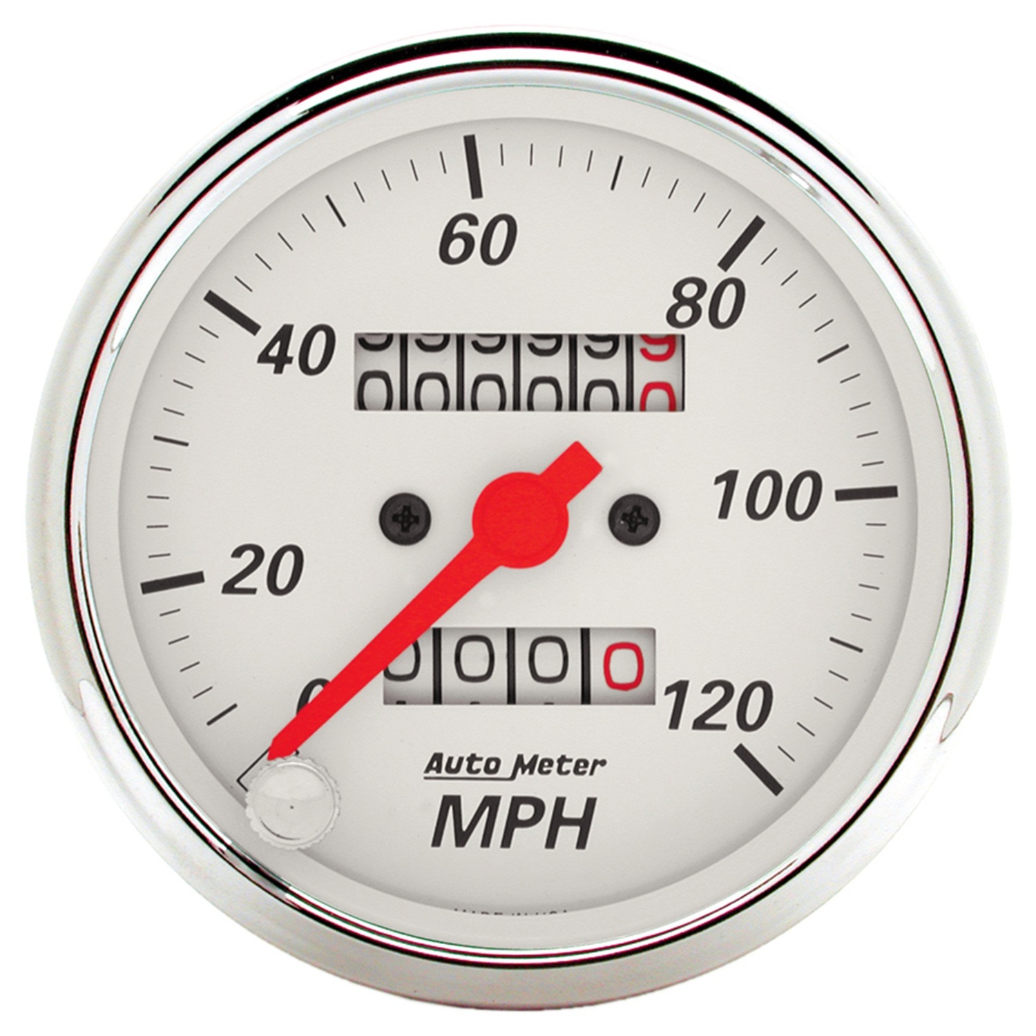 Auto Meter 1396 Arctic White Mechanical Speedometer | Autoplicity