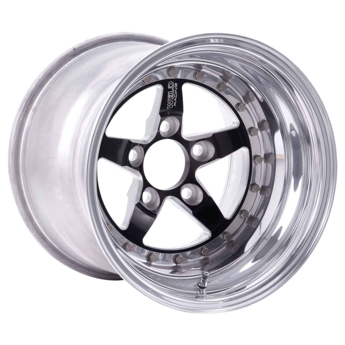 Weld Racing Wheels 791B-59278 Black Anodized Center; 3-Piece Bolted ...