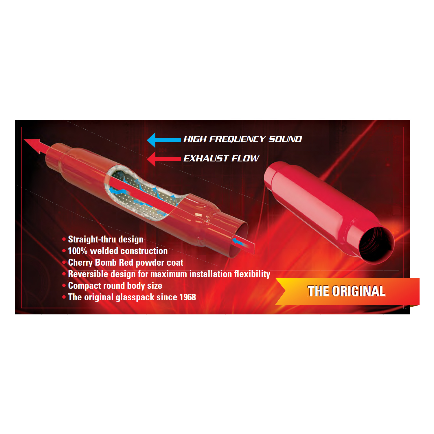 AP Exhaust 87522CB Straight-Through Design; Reversible; Fully Welded ...