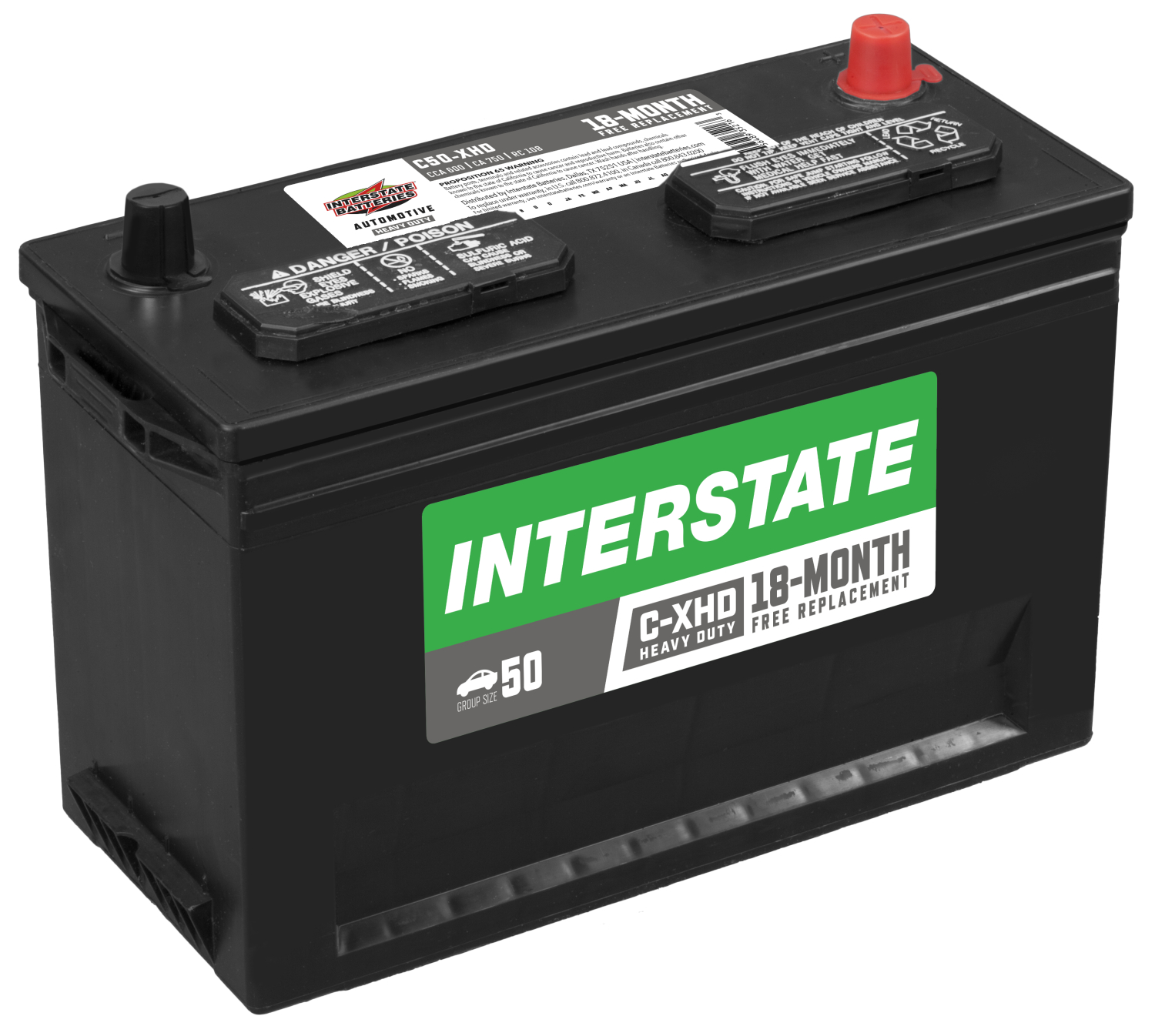 Interstate Batteries C50-XHD Vehicle Battery | Autoplicity