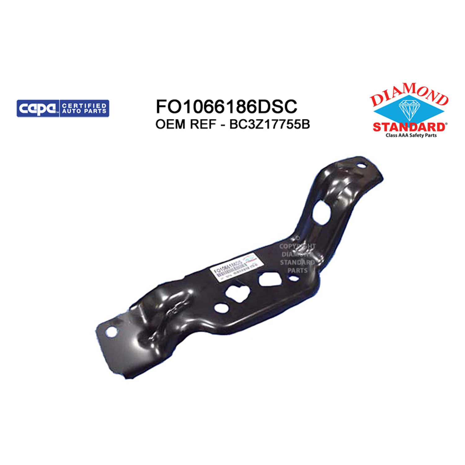 Keystone FO1066186DSC Front Driver Side Outer Bumper Mounting Bracket ...