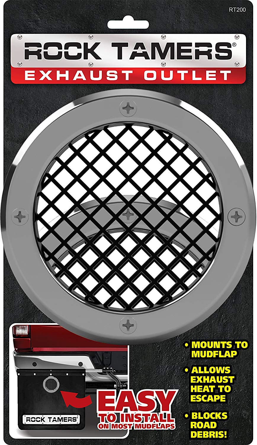 Rock Tamers RT200 Exaust Outlet for RT Mudflap Systems (Chrome/Black ...