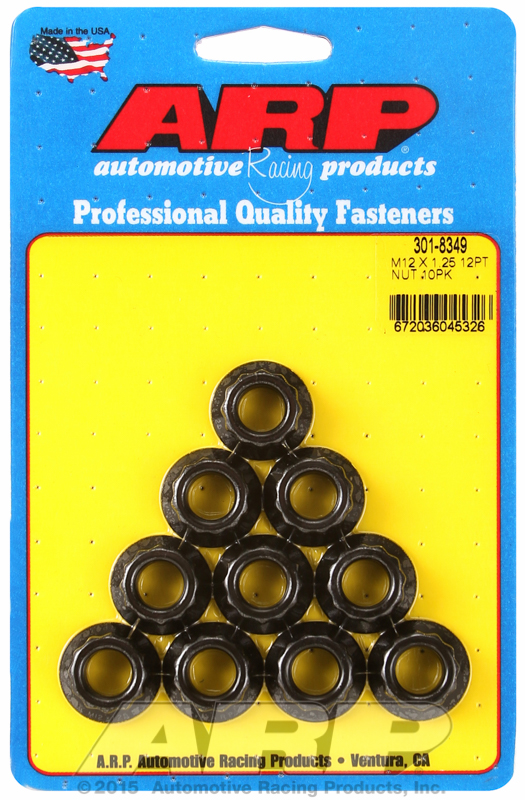 ARP 301-8349 M12 X 1.25 12pt Nut Kit | Autoplicity