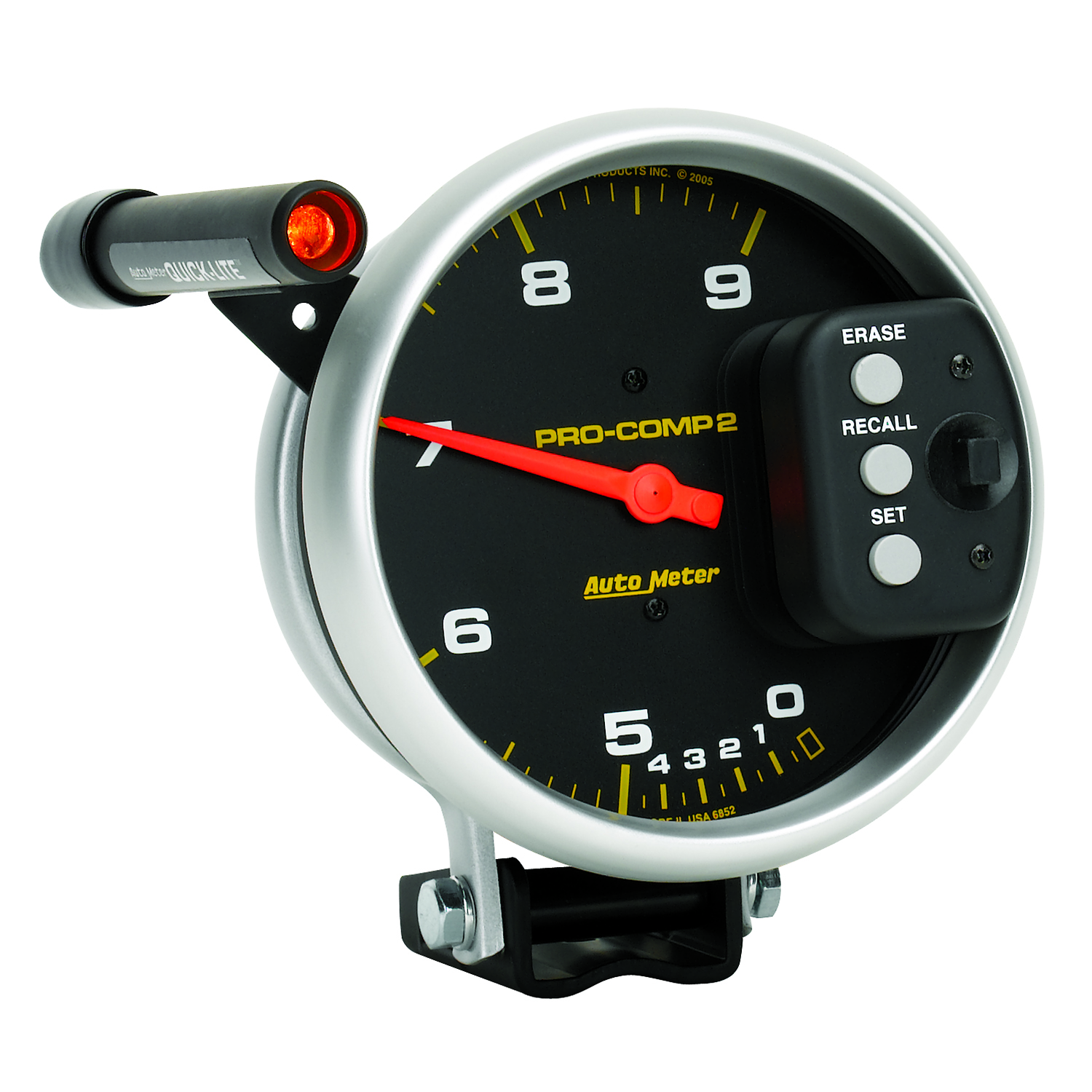 Auto Meter 6852 5" Tachometer, 0-9000 Rpm, Pedestal Dual Range W/ Quick ...