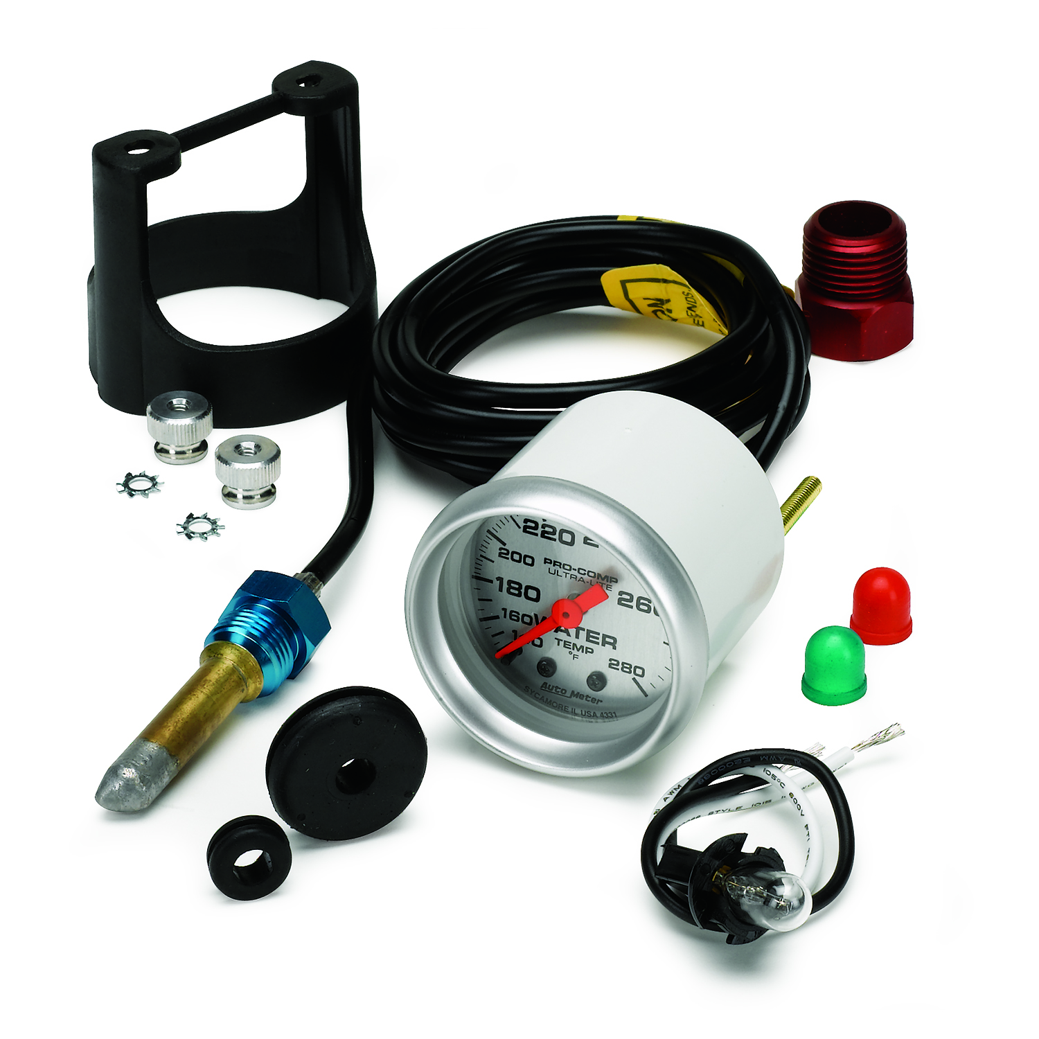 Auto Meter 4331 2-1/16" Water Temperature, 140-280 °f, Ultra-Lite ...