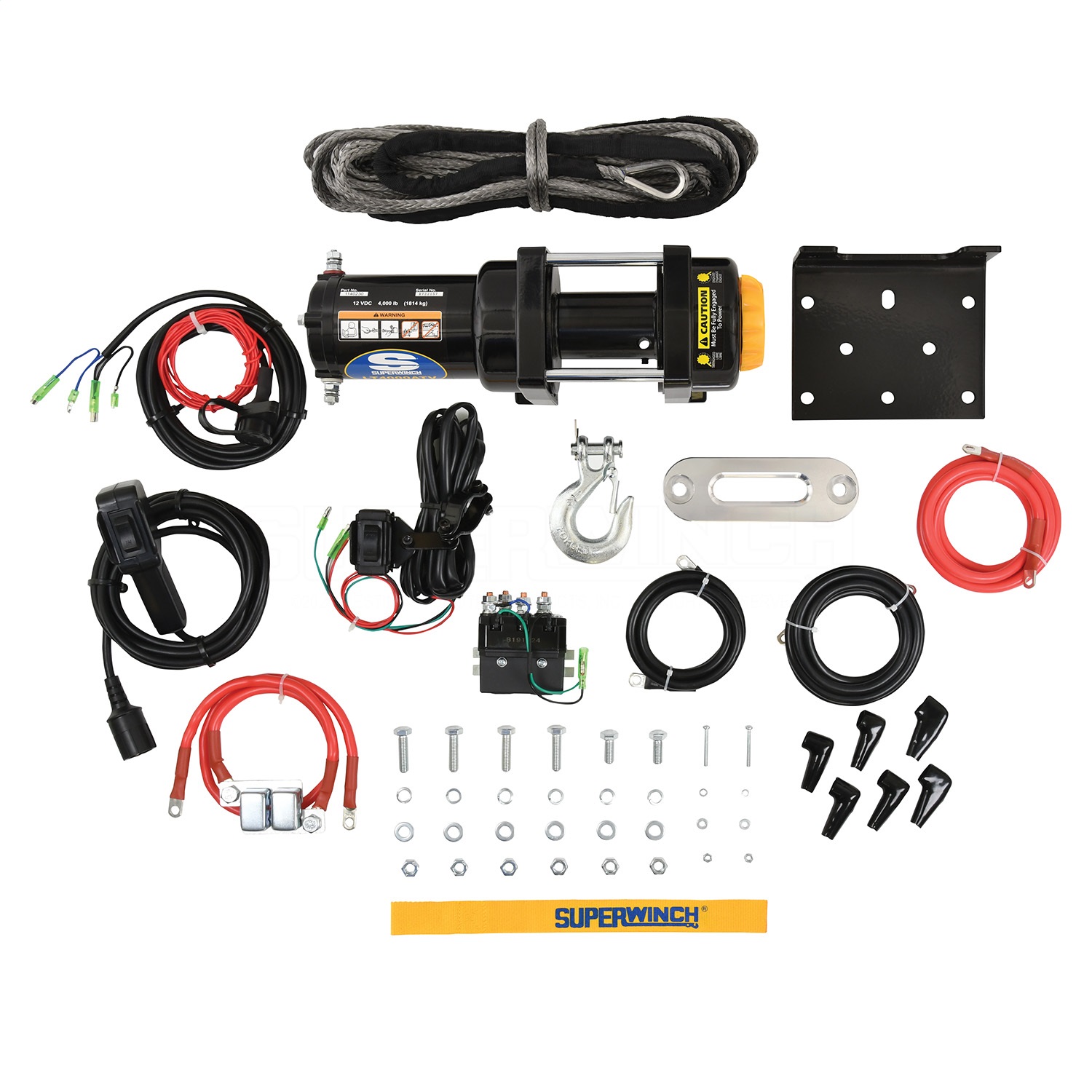 Superwinch 1140230 Superwinch 4000 LBS 12V DC 3/16in x 50ft Synthetic ...