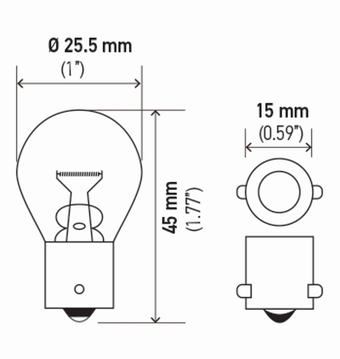 Hella 7506ATB Bulb 12v 21w Ba15s S8 Amber 8ga | Autoplicity