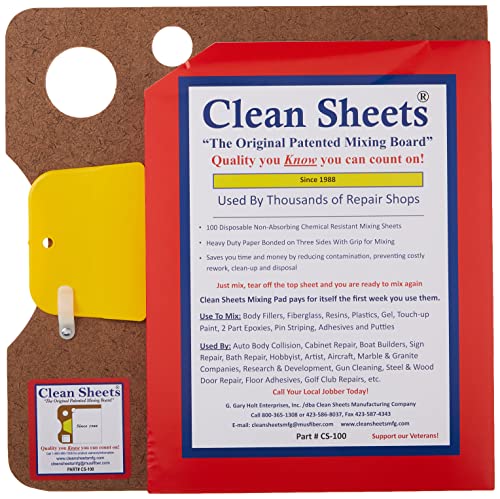 Clean Sheets CS100 12 X 12 Disposable Paper Mixing Board | Autoplicity
