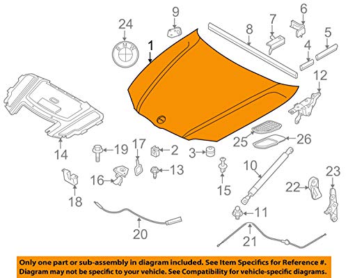 GENUINE BMW 41-61-8-056-142 GENUINE BMW Hood 41618056142 | Autoplicity
