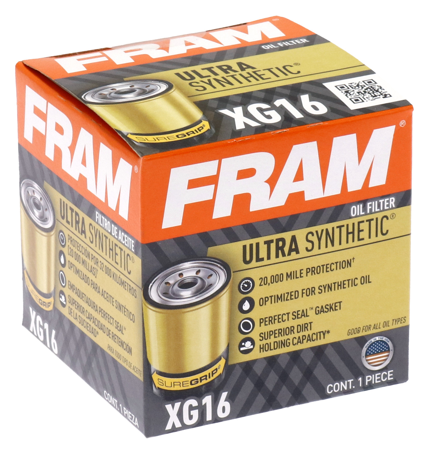 Fram Xg16 Ultra Spin-On Oil Filter With Sure Grip | Autoplicity