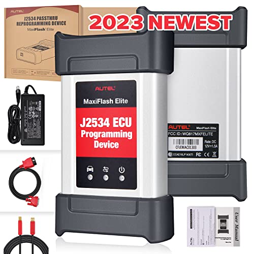 Autel J2534 MaxiFlash Elite VCI J2534 Pass-Thru ECU Programming Tool, Multi-Protocol PassThru ...