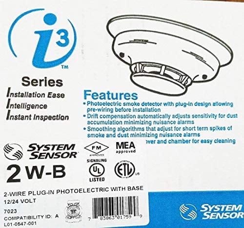 System Sensor 2W-B i3 Series 2-wire, Photoelectric i3 Smoke Detector ...