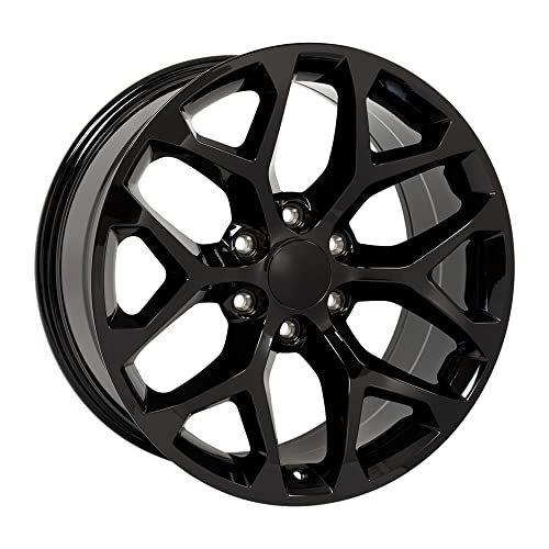OE Wheels CV98-22090-6550-24B Black Wheel Painted (22 x 9. inches /6 x ...