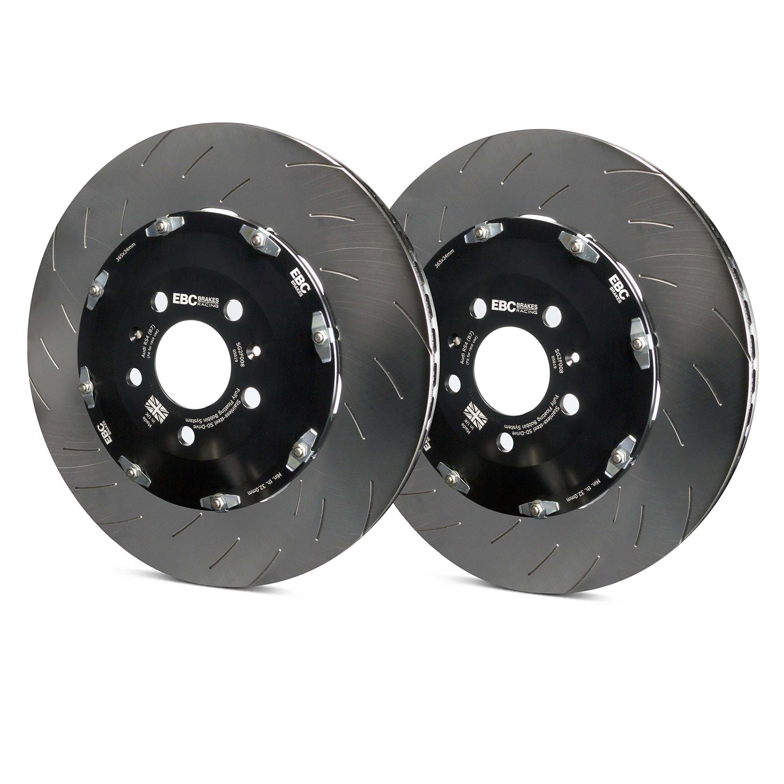 EBC SG2F027 EBC - Fully-Floating Slotted 2-Piece Front Brake Rotors ...