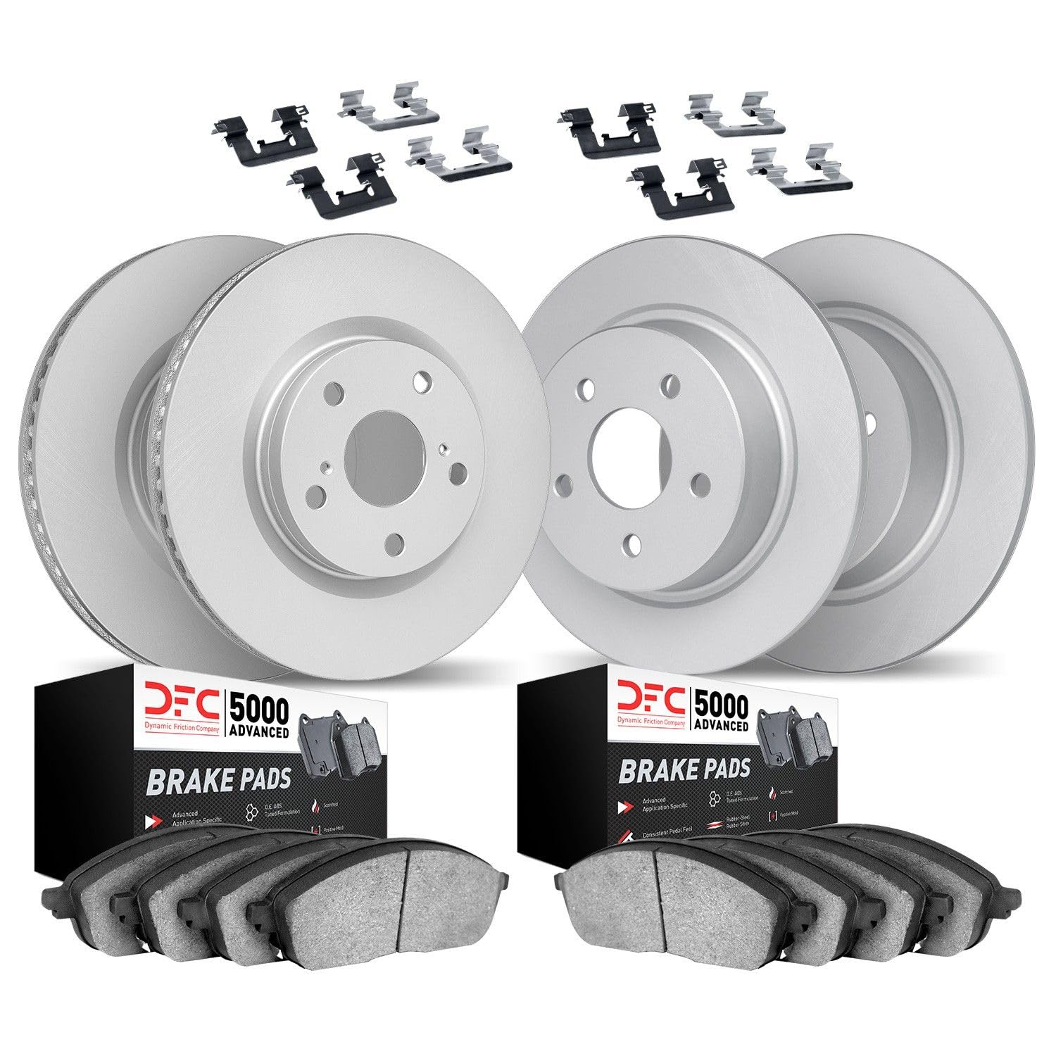 Dynamic Friction 4514-21032 Front and Rear Brake Geospec Rotors with ...